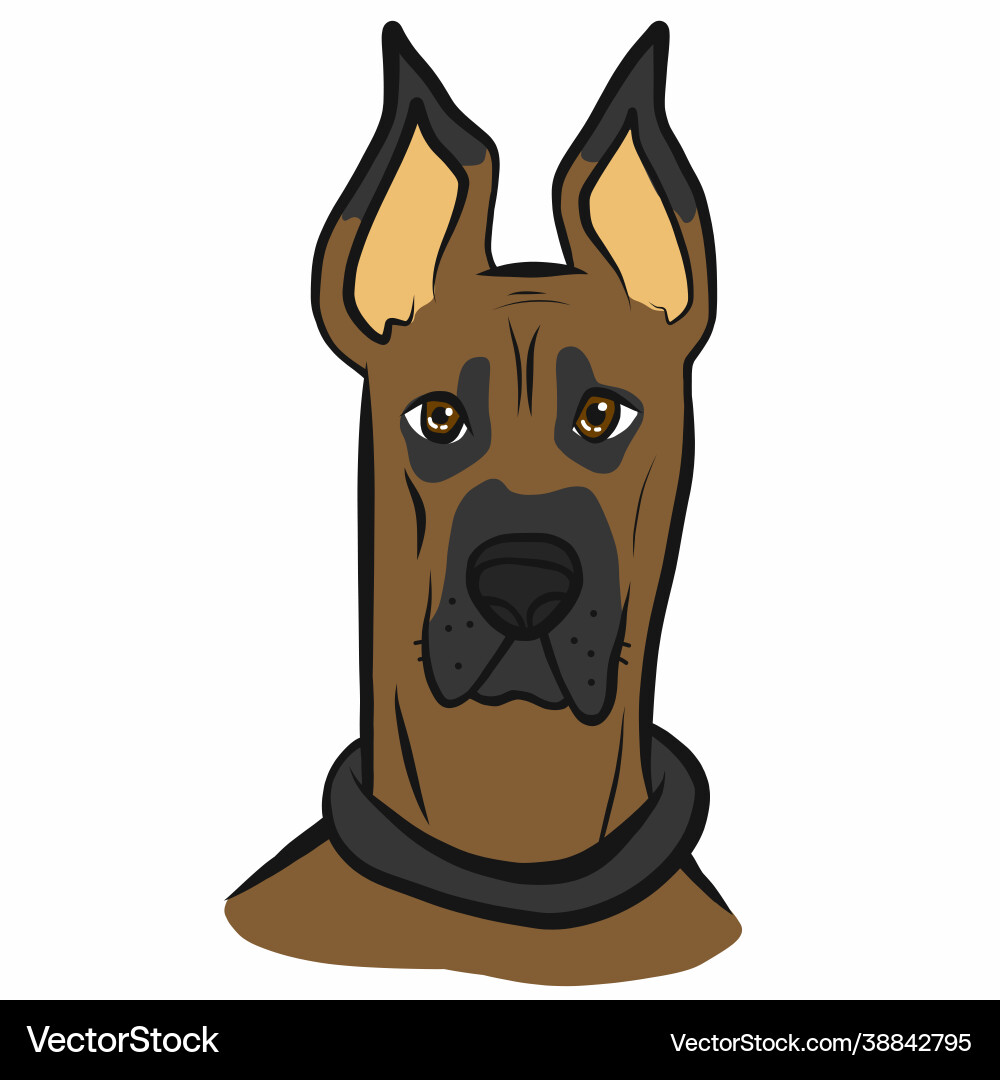 Cartoon Great Dane Dog Royalty Free Vector Image