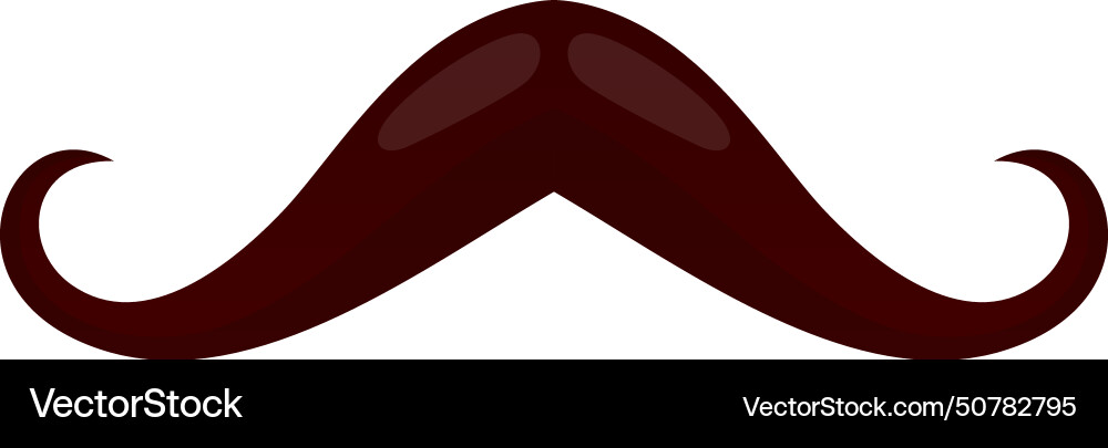 Curly moustaches in classic retro elegant style Vector Image