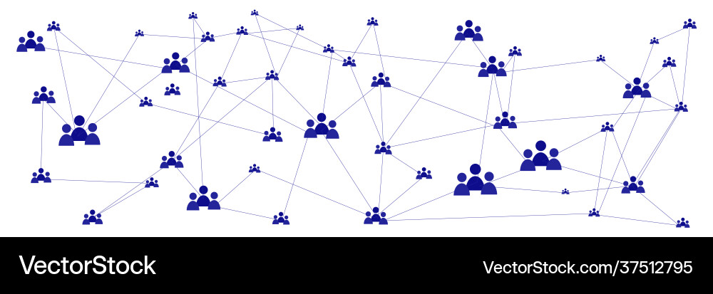 Human model connection on white Royalty Free Vector Image