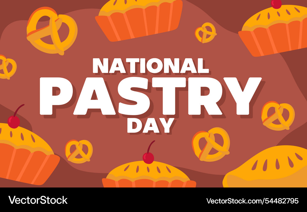 National pastry day with delicious Royalty Free Vector Image