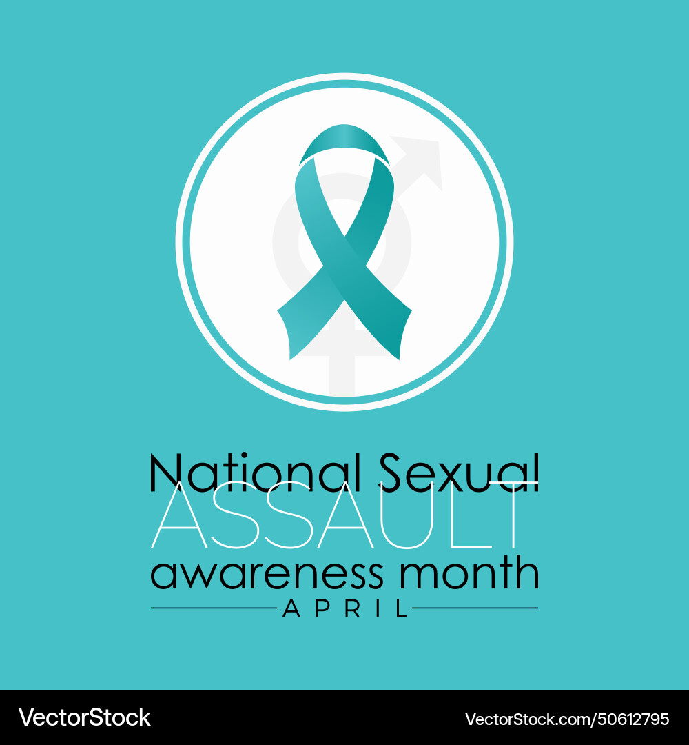 National Sexual Assault Awareness Month Observed Vector Image