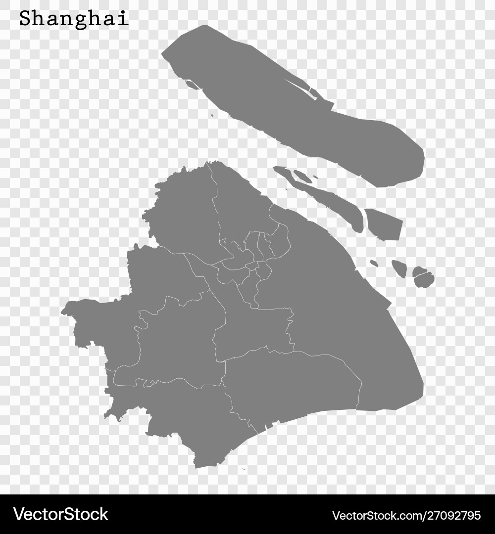 Shanghai City Map Royalty Free Vector Image - VectorStock