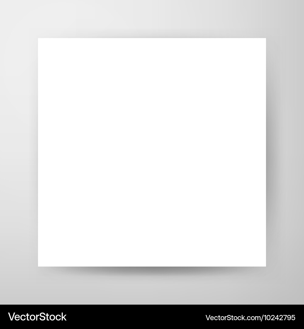 White Paper Square Mockup Royalty Free Vector Image