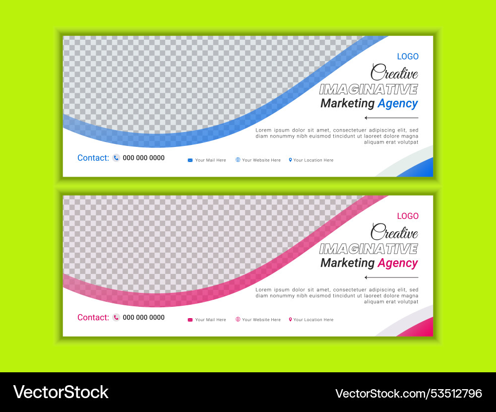 Creative corporate facebook cover design template Vector Image