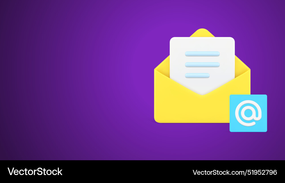 Email address correspondence receive send open Vector Image