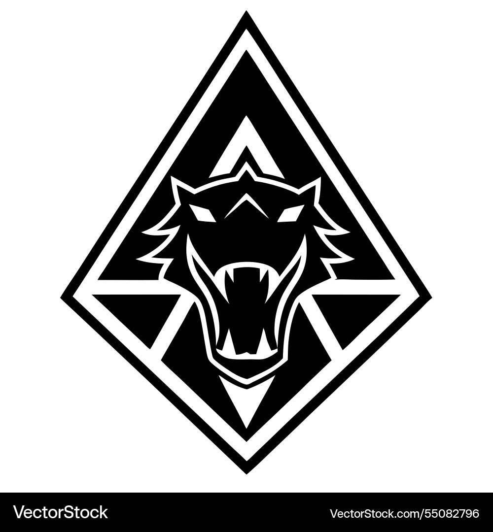 Fierce Lion Emblem - Apex Predator Logo Royalty Free Vector