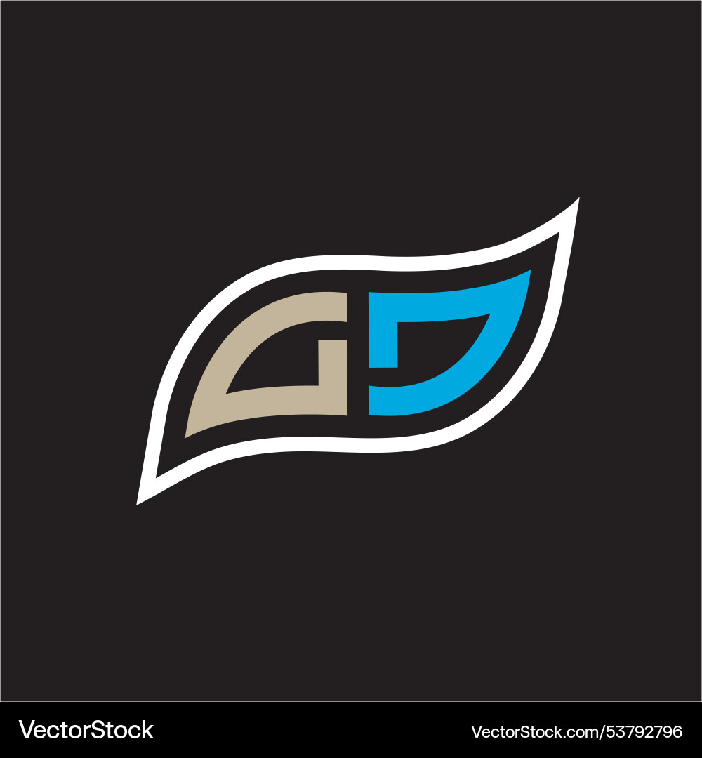 Gd letter icon concept design template Royalty Free Vector