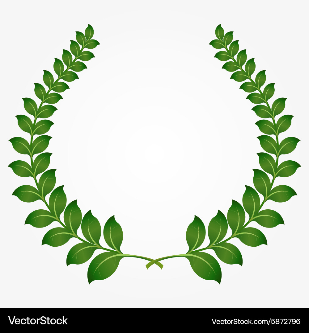 Green Laurel Wreaths Royalty Free Vector Image