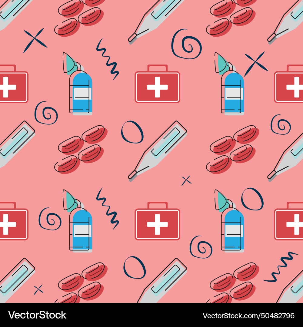 Medical icon pattern background Royalty Free Vector Image