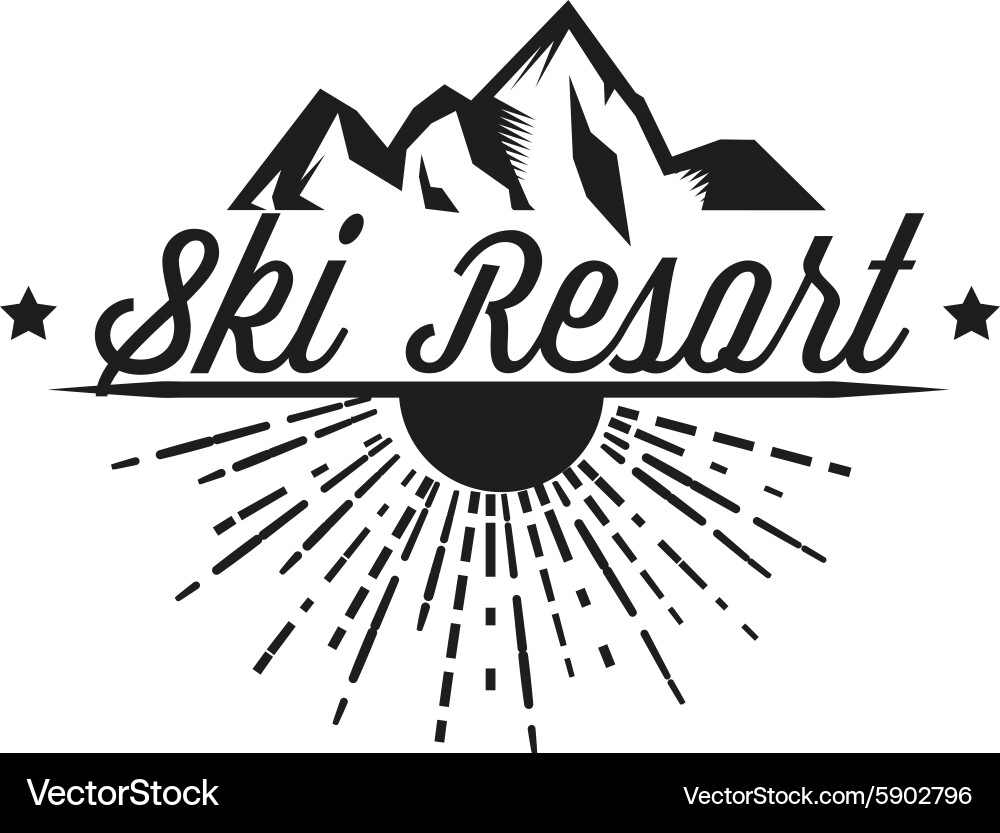 Ski Resort Adventure Logos Royalty Free Vector Image