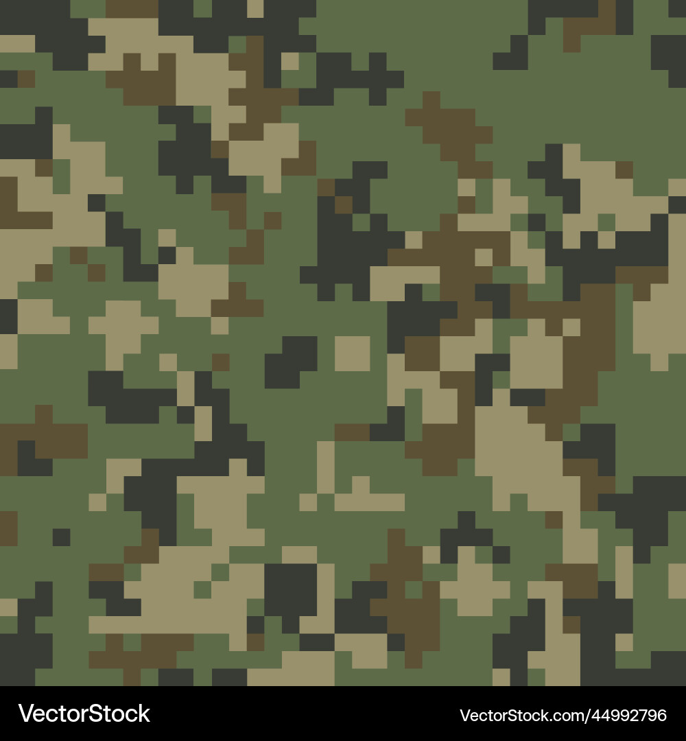 Texture pixel military camouflage seamless pattern