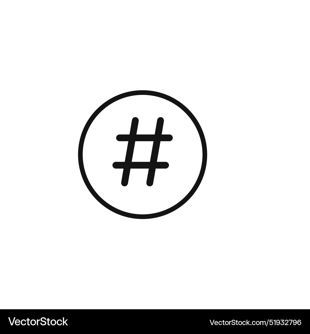 Trending hashtag icon for social media Royalty Free Vector