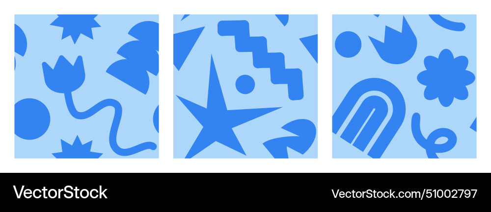 90 cool brutalism seamless pattern set naive Vector Image