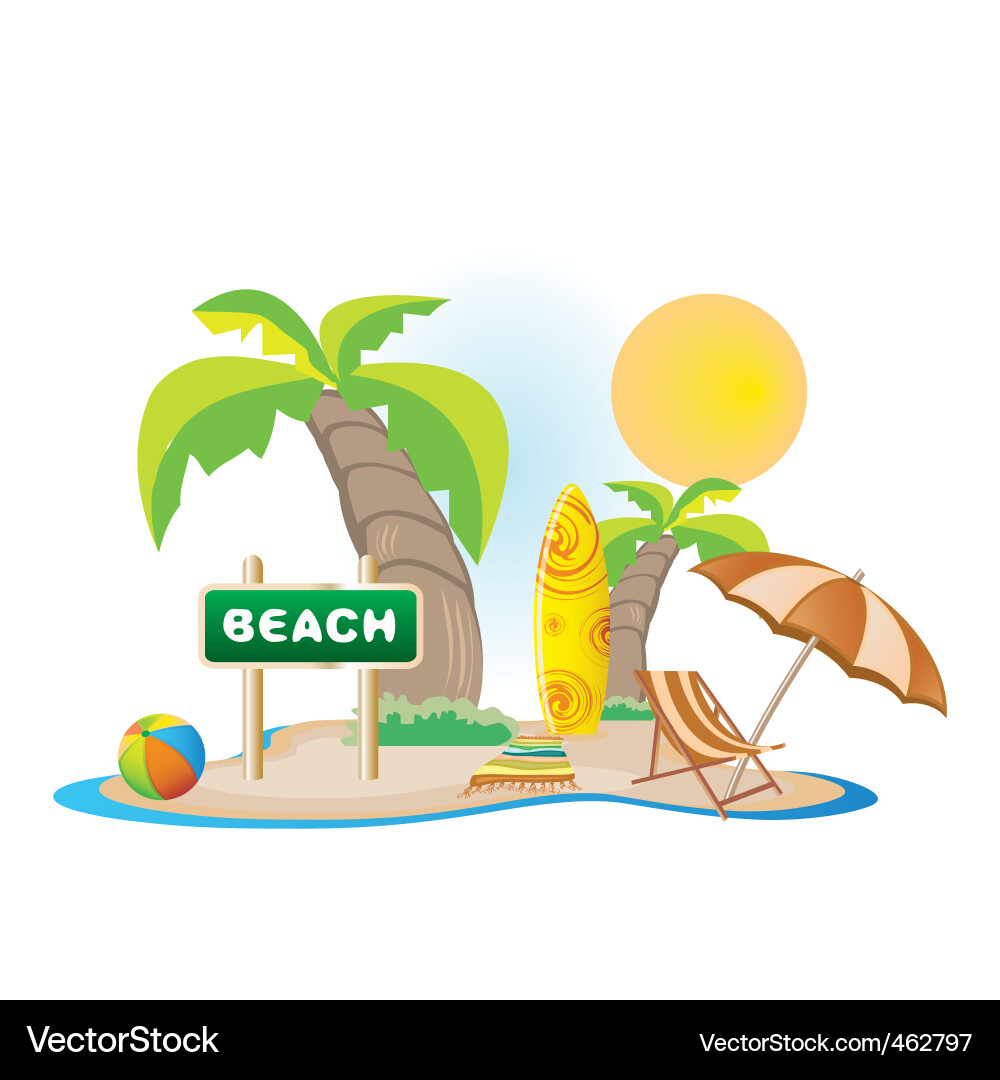 Beach Royalty Free Vector Image - VectorStock