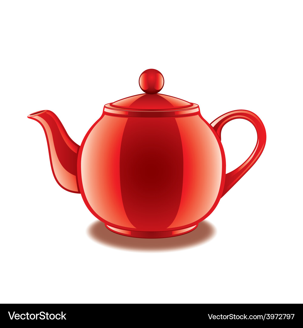 Classic kettle isolated Royalty Free Vector Image