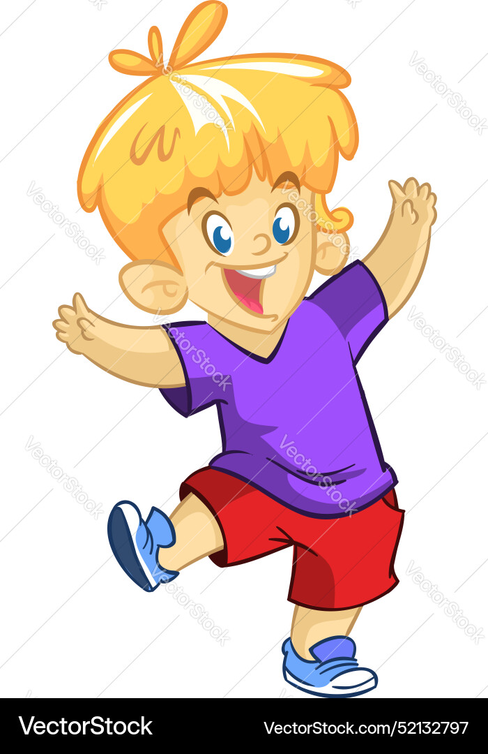 Cute cartoon little boy Royalty Free Vector Image