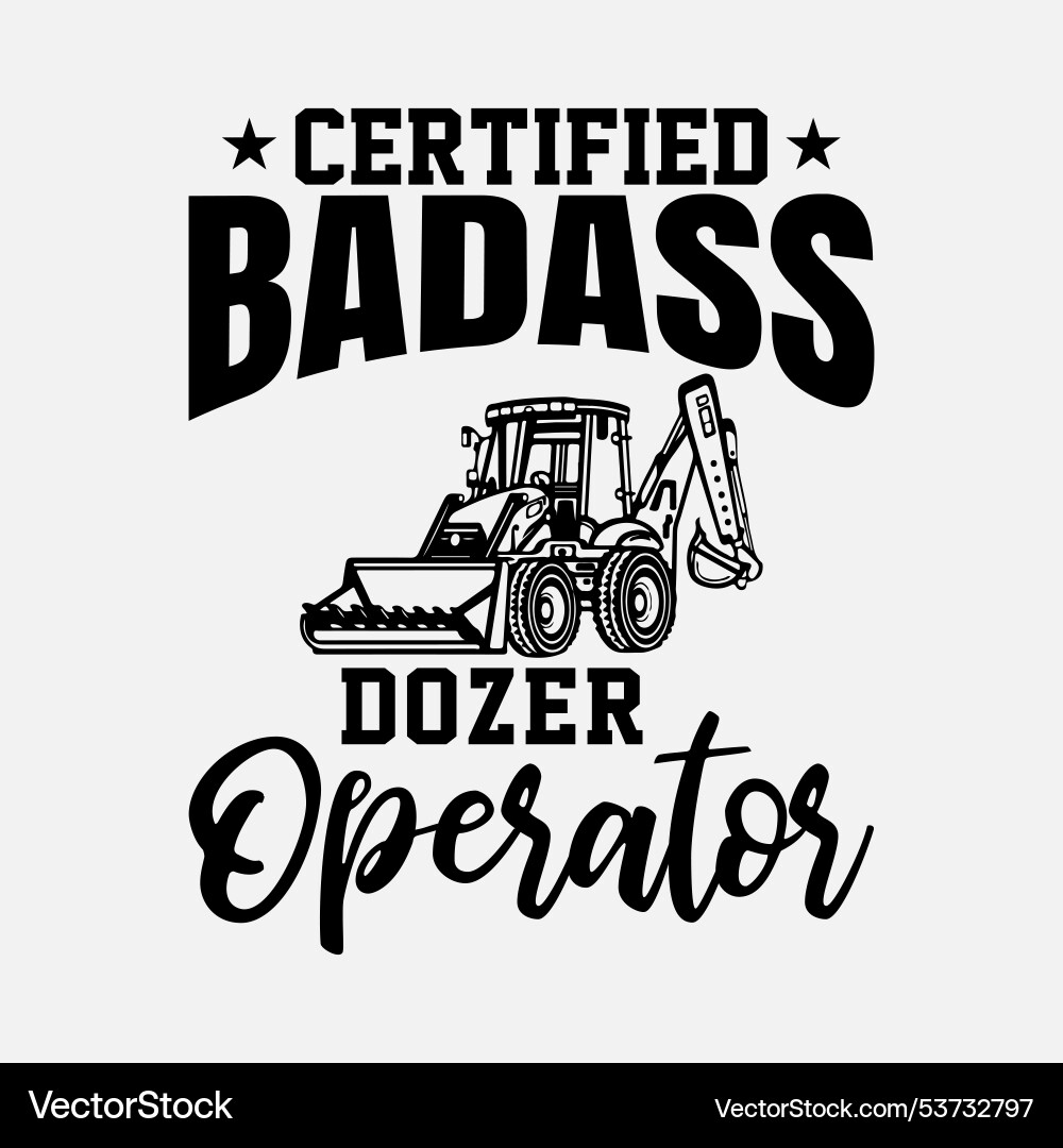 Dozer operator - excavator operator Royalty Free Vector