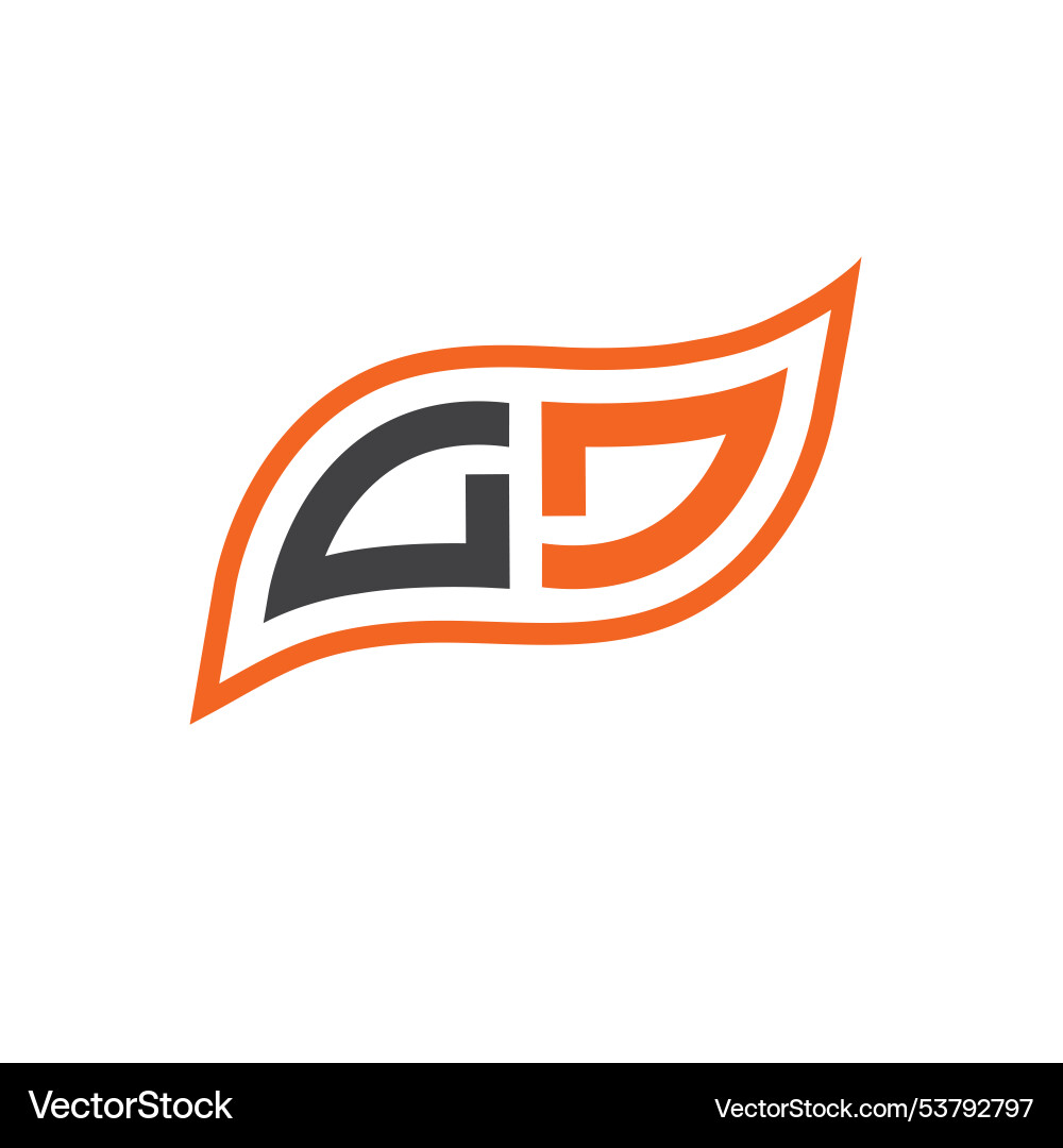 Gd letter icon concept design template Royalty Free Vector
