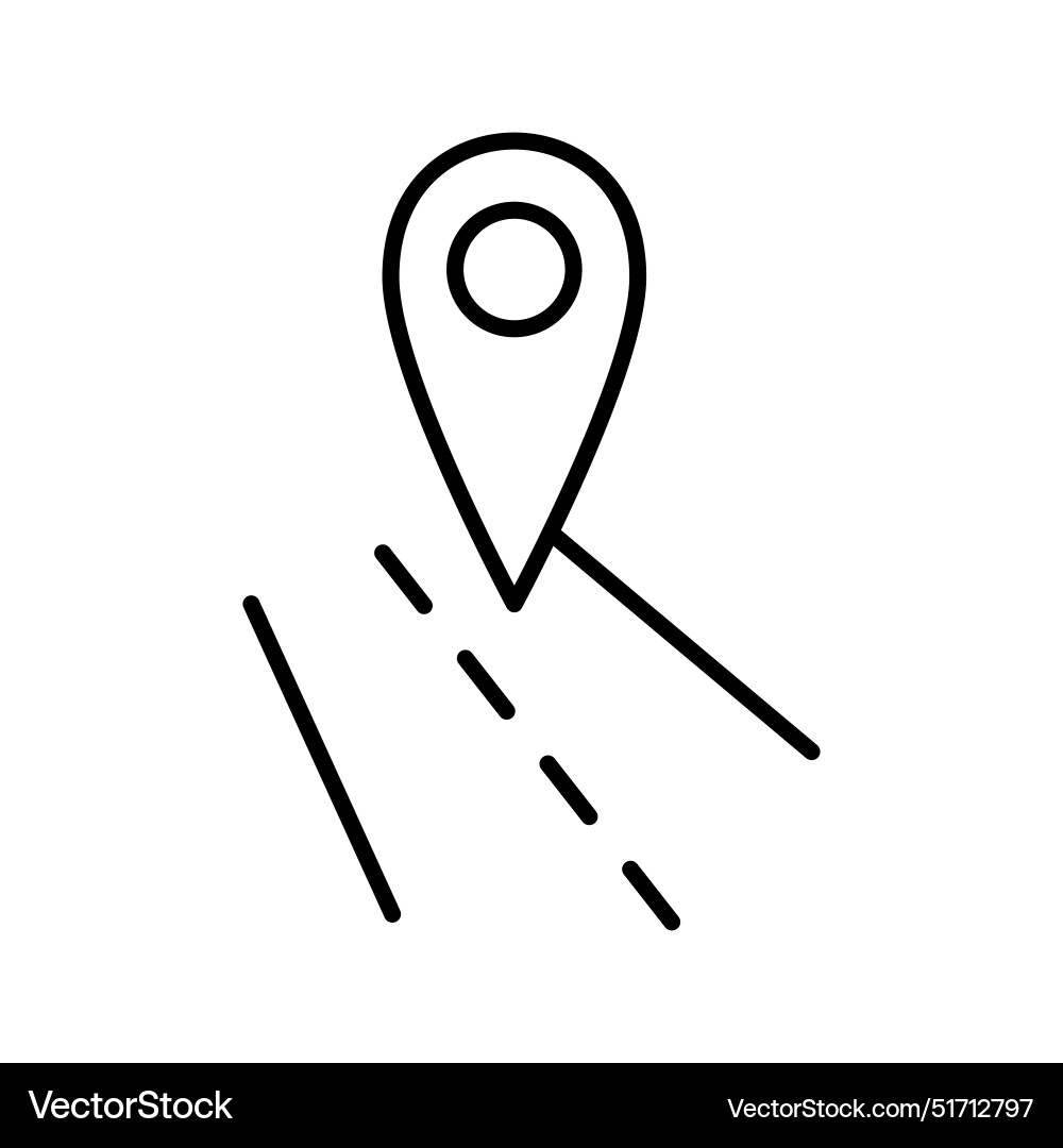 Route icon transport logistic road Royalty Free Vector Image