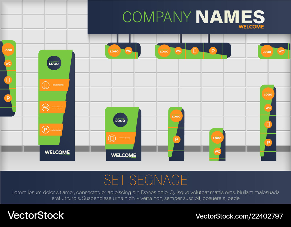 Signage Set - Business Boards Royalty Free Vector Image
