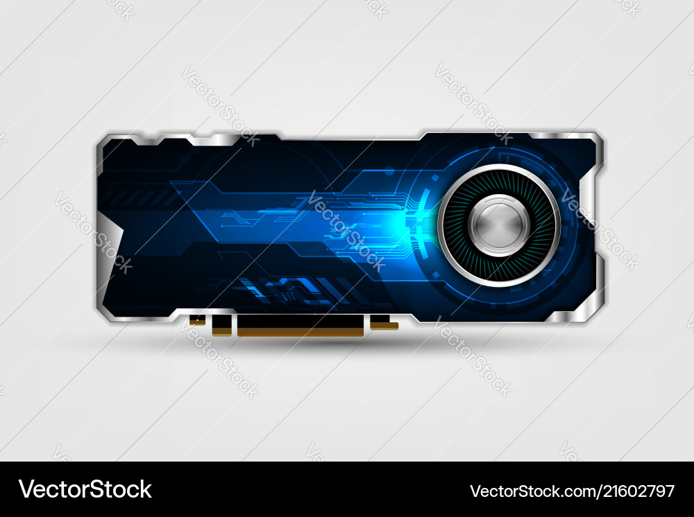 Technology graphics card video gpu Royalty Free Vector Image