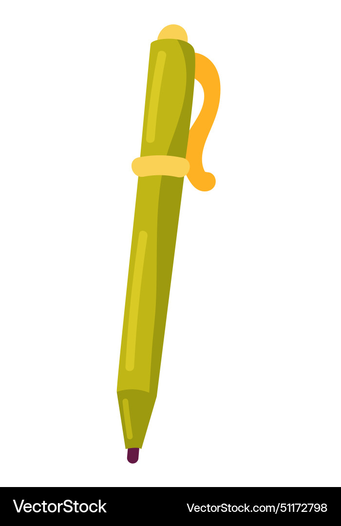 Automatic pen in flat design school stationery Vector Image