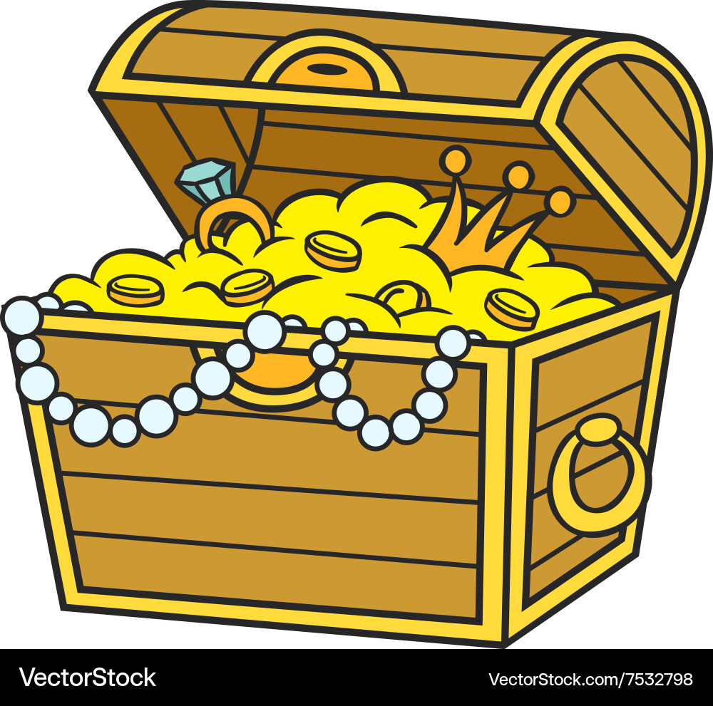Cartoon pirate treasure Royalty Free Vector Image