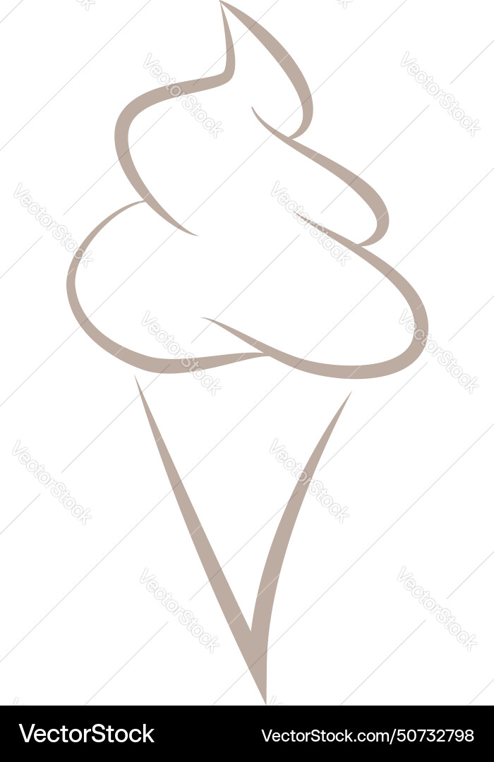 Eis Symbol - Ikone weich servieren Lizenzfreies Vektorbild