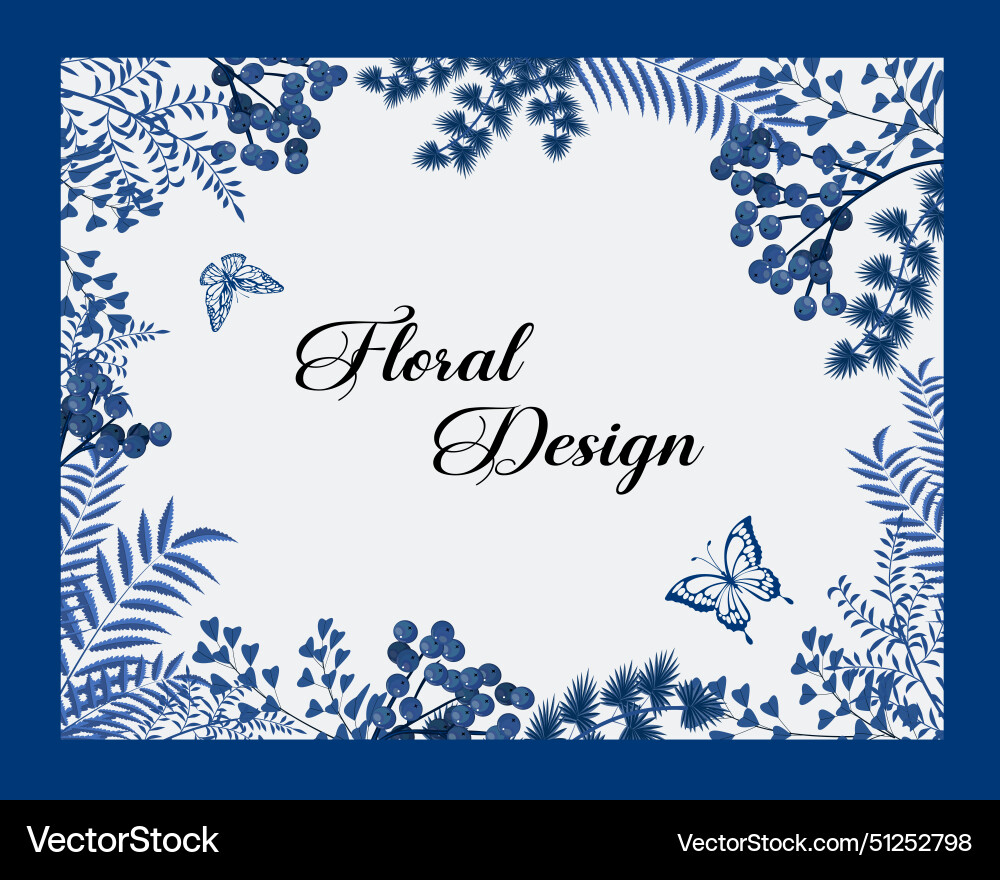 Frame with floral decoration Royalty Free Vector Image