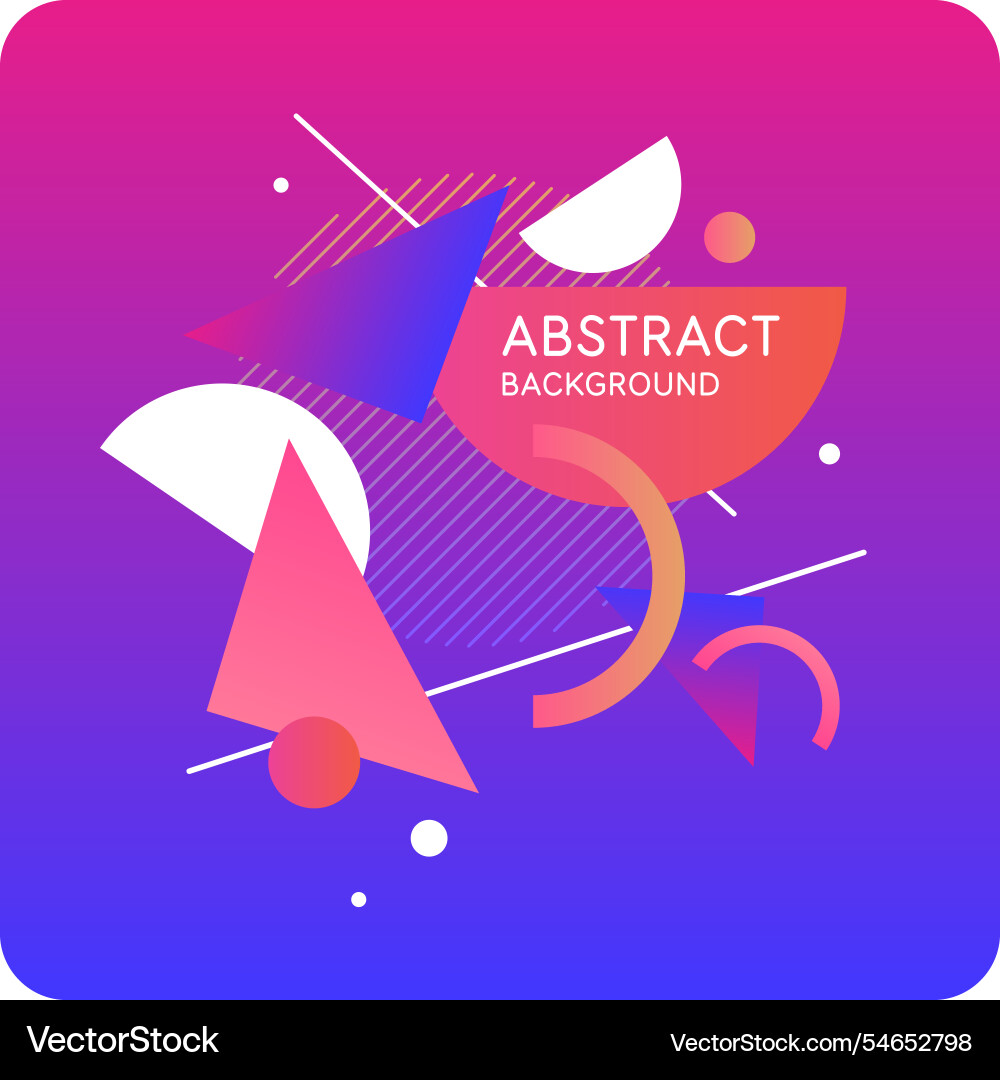 Modern geometric composition of various shapes Vector Image