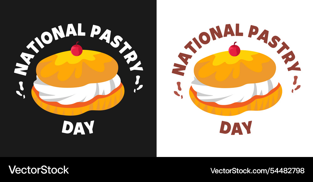 National pastry day with delicious Royalty Free Vector Image