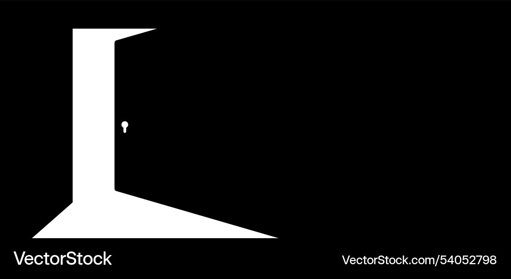 Open doors opened and closed icon house Royalty Free Vector