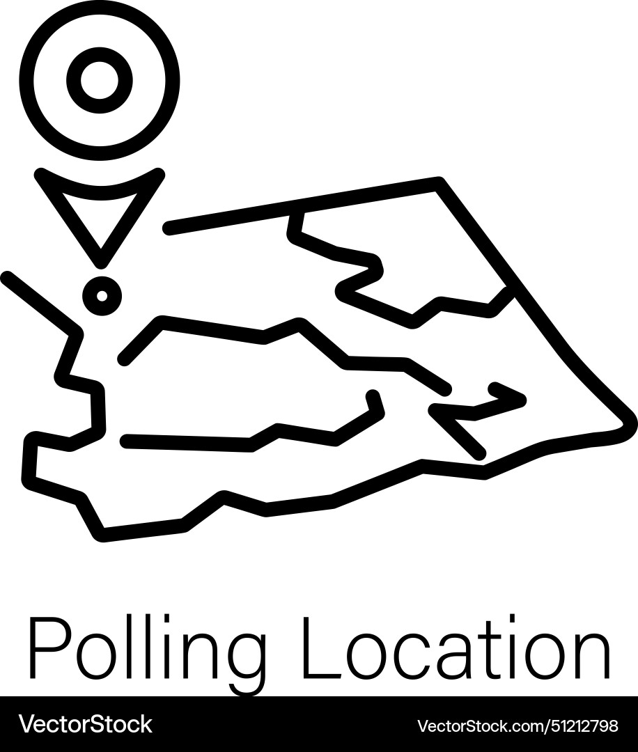 Polling location Royalty Free Vector Image - VectorStock