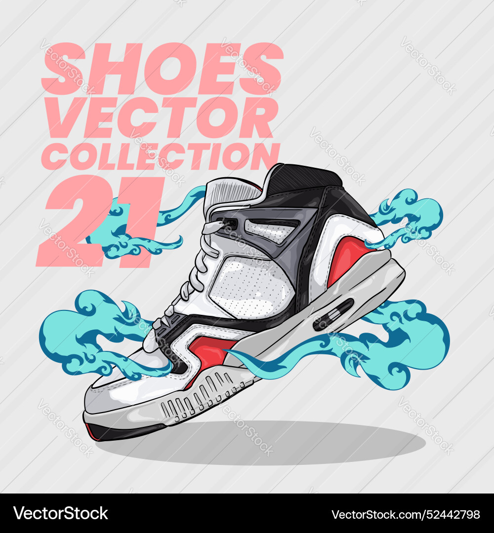 Shoes series shoe design 21 Royalty Free Vector Image