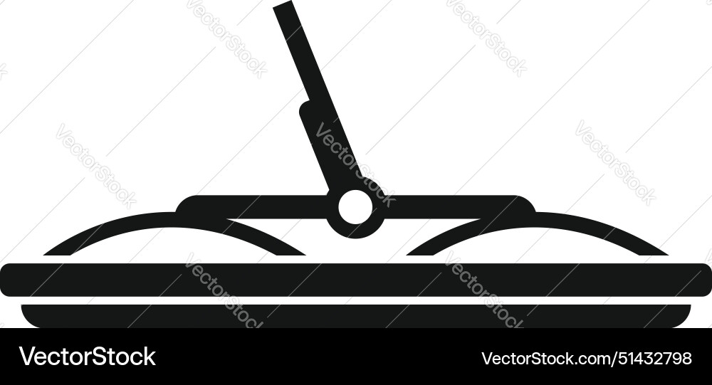 Simplistic icon depicting a sundial suitable Vector Image