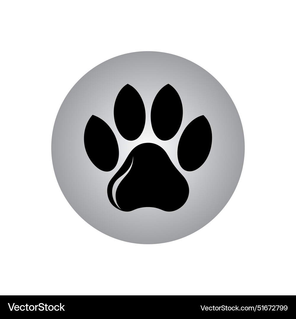 A dog foot print logo icon Royalty Free Vector Image