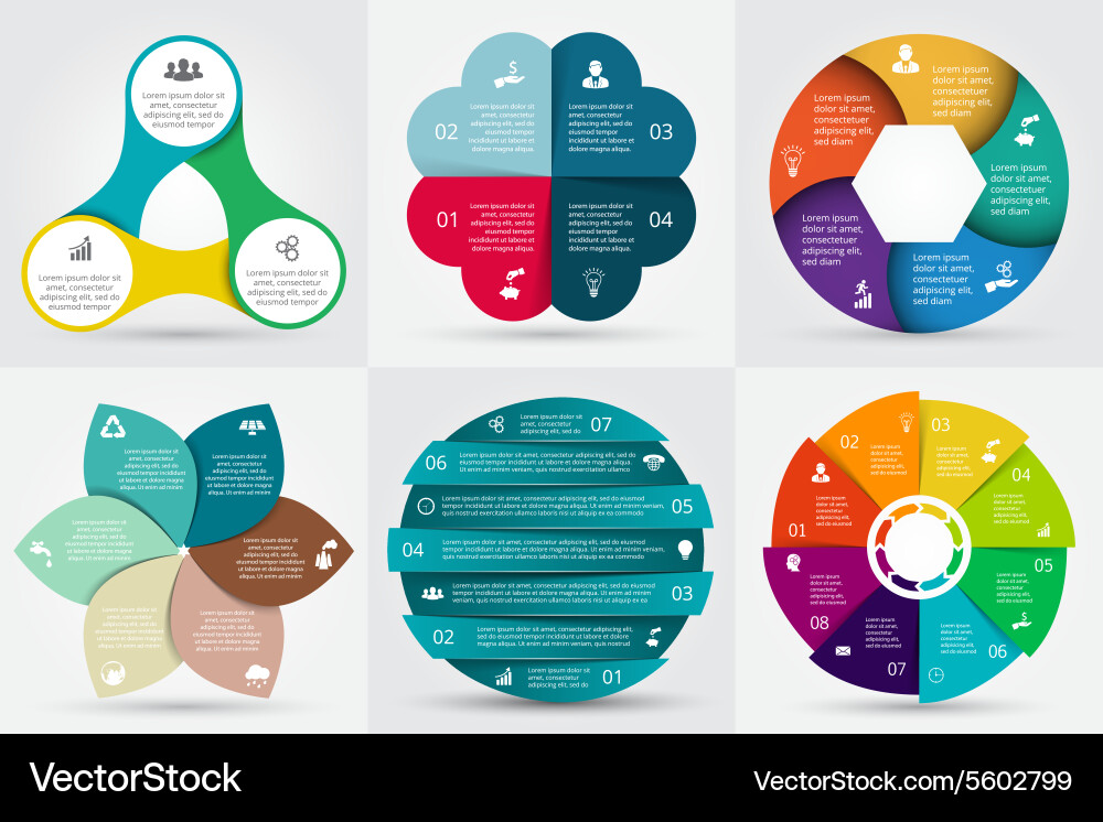 Circle elements for infographic Royalty Free Vector Image