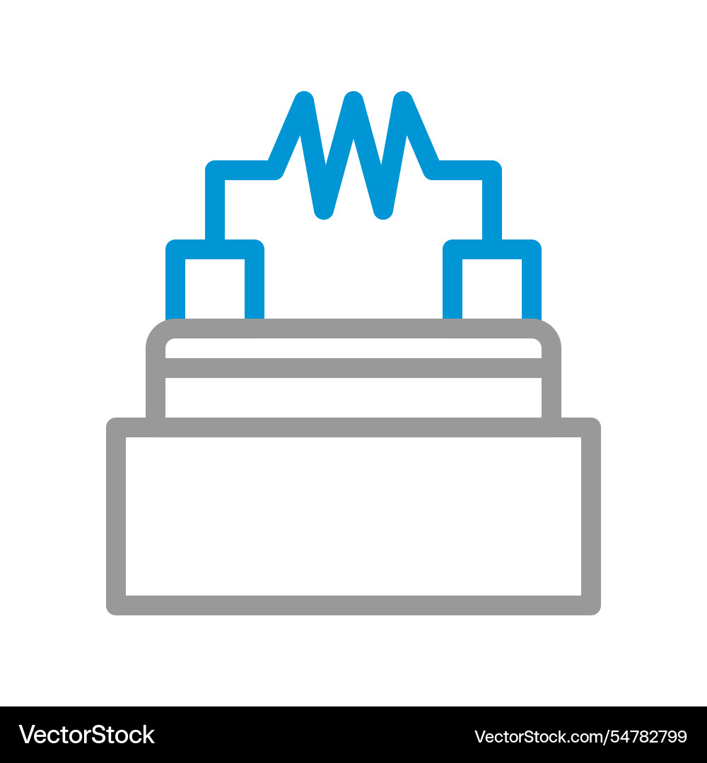 Electric cable with resistance concept Royalty Free Vector