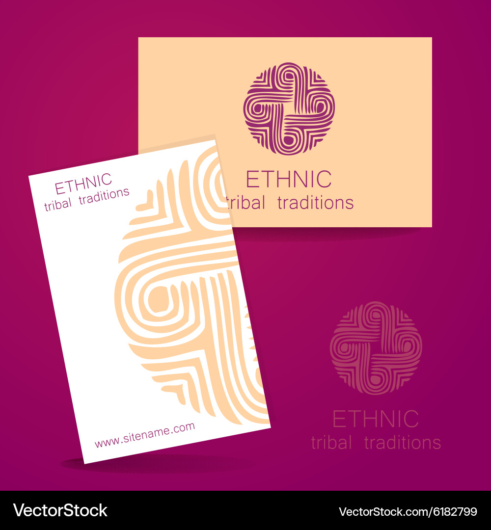 Ethnic traditions logo Royalty Free Vector Image
