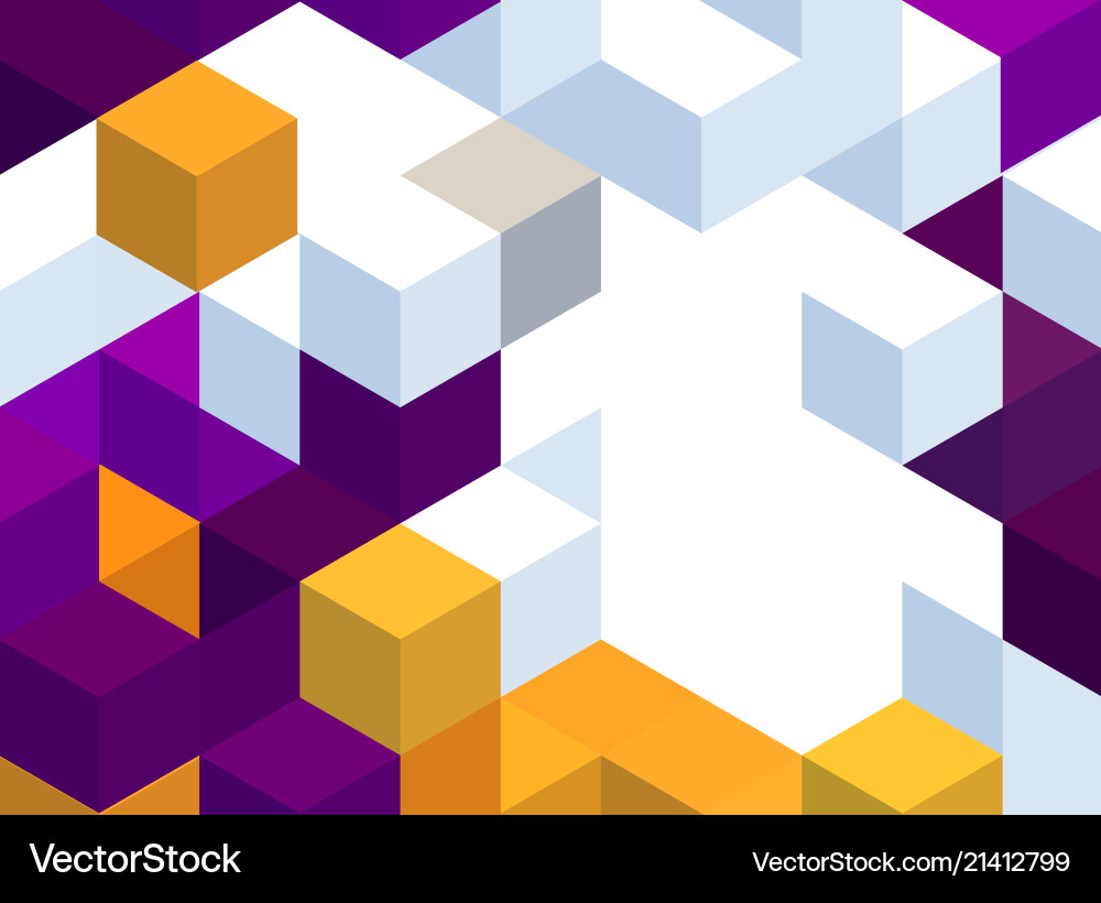 Geometric Cube Background Royalty Free Vector Image