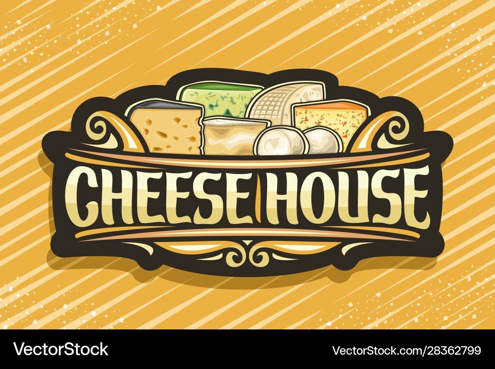 Logo for cheese house Royalty Free Vector Image