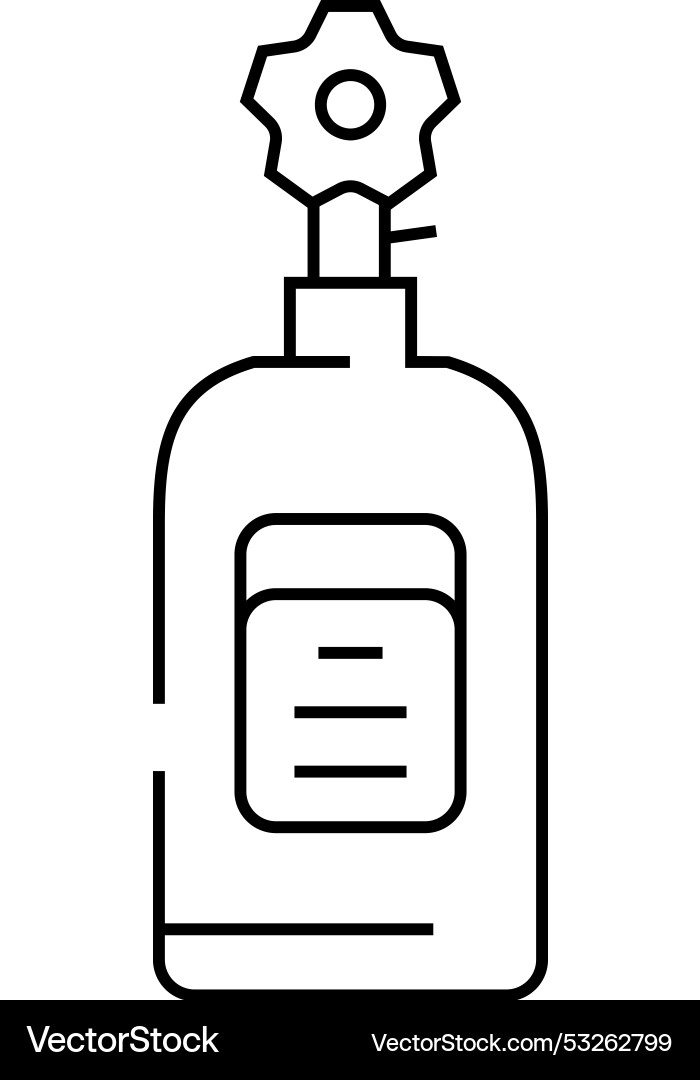 Nitrous oxide racing vehicle line icon Royalty Free Vector