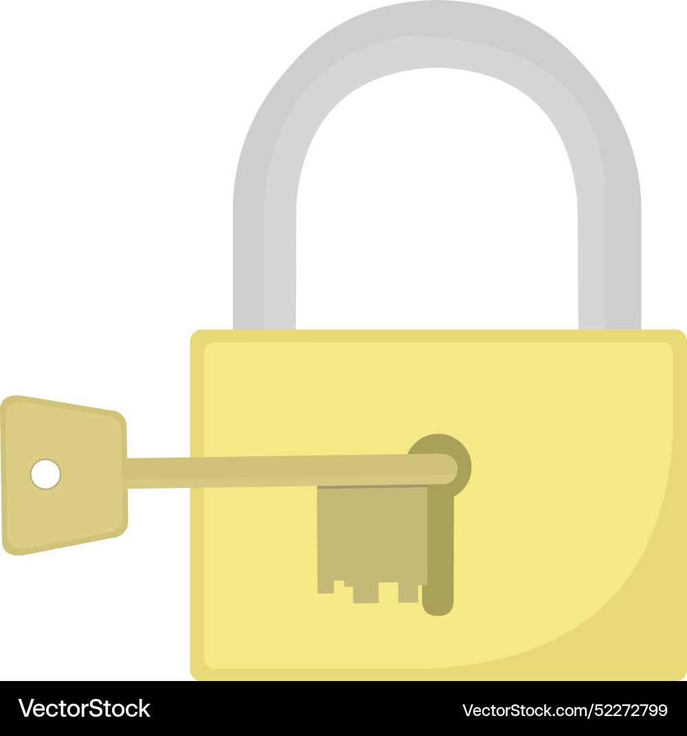 Padlock key Royalty Free Vector Image - VectorStock