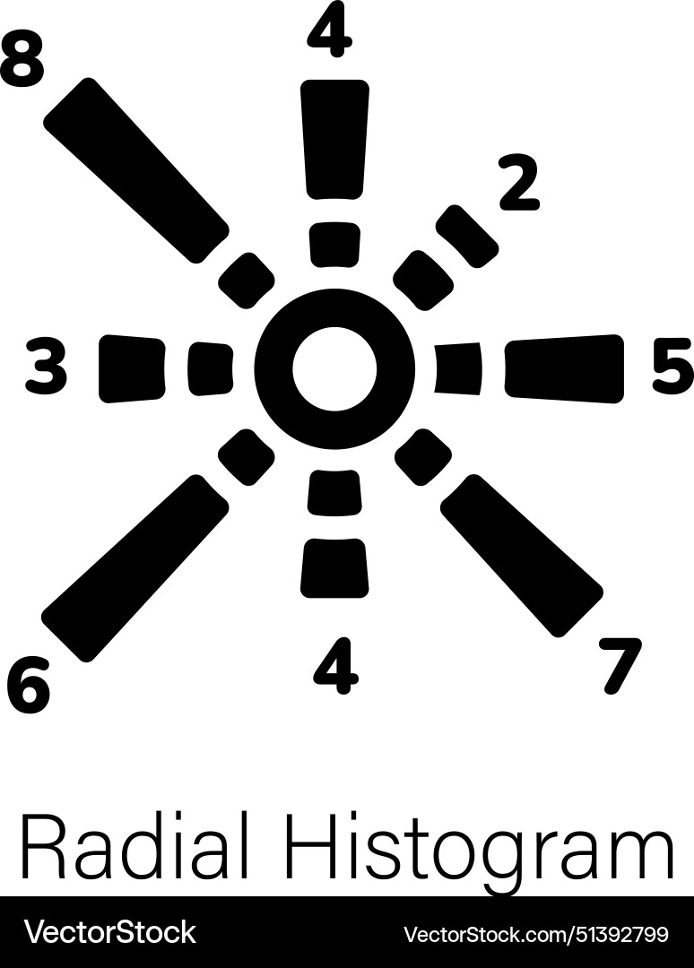 Radial histogram Royalty Free Vector Image - VectorStock