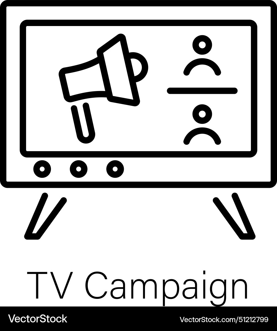 Tv campaign Royalty Free Vector Image - VectorStock