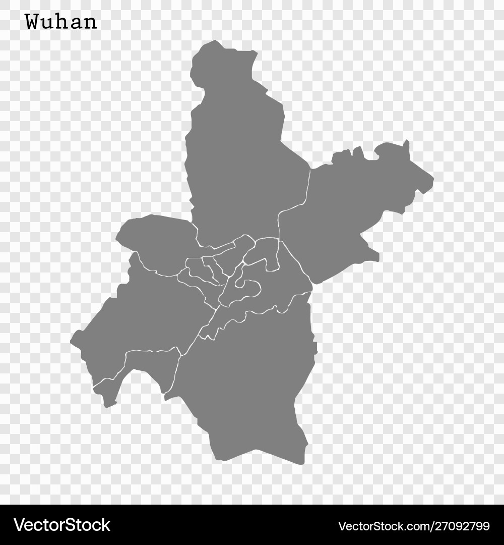 Wuhan City Map Royalty Free Vector Image - VectorStock