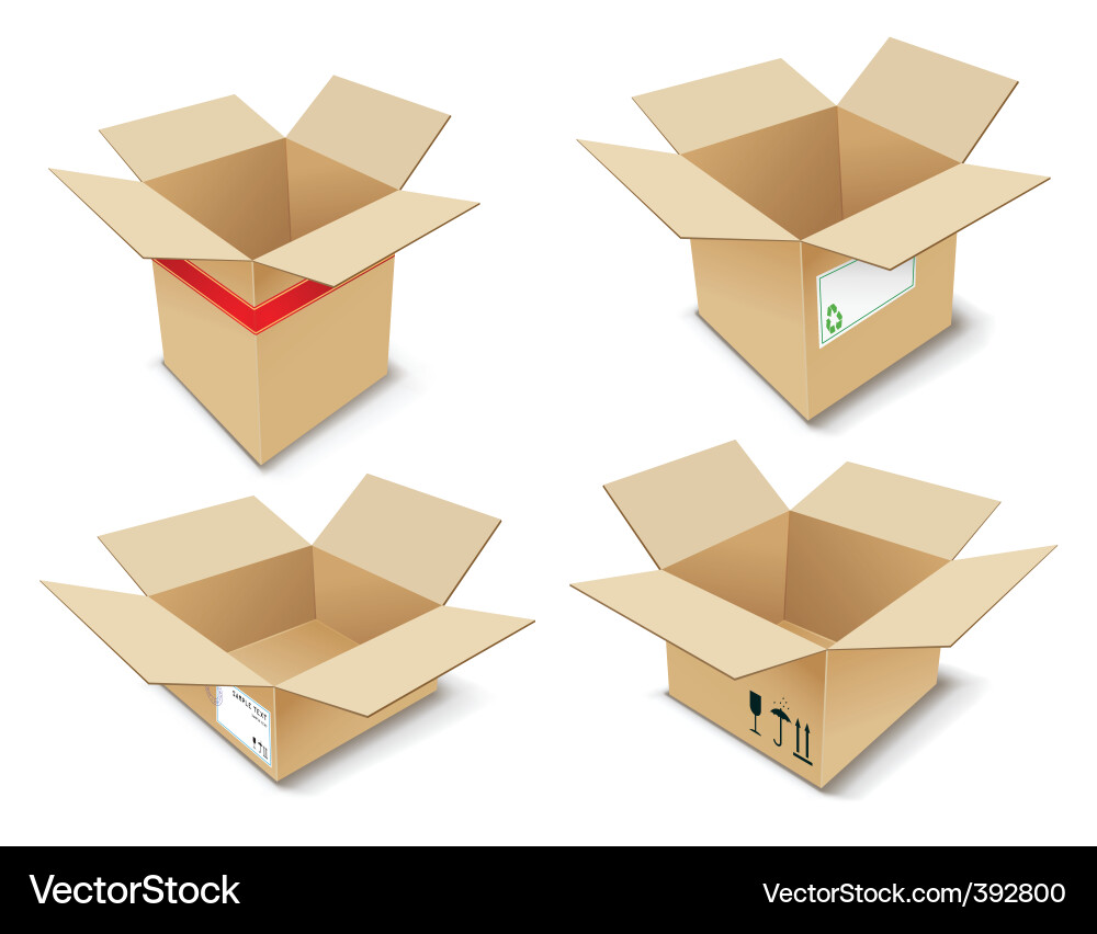 Cardboard box Royalty Free Vector Image - VectorStock