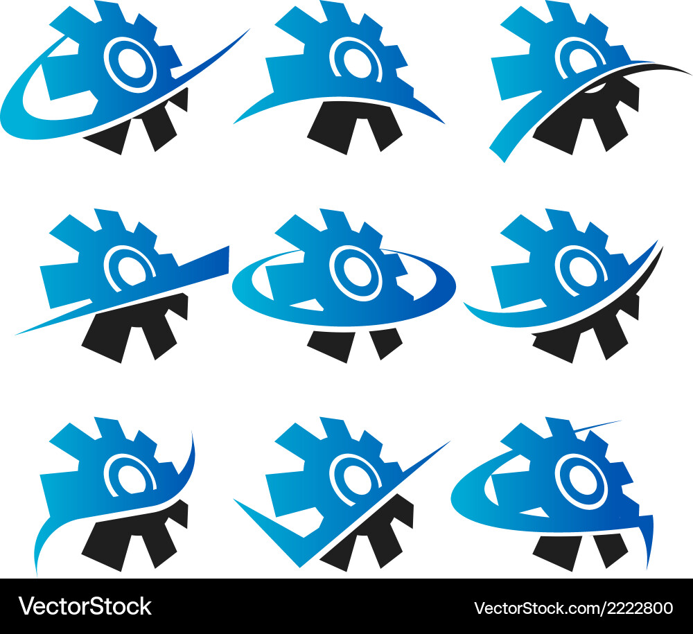Cog logo icons Royalty Free Vector Image - VectorStock