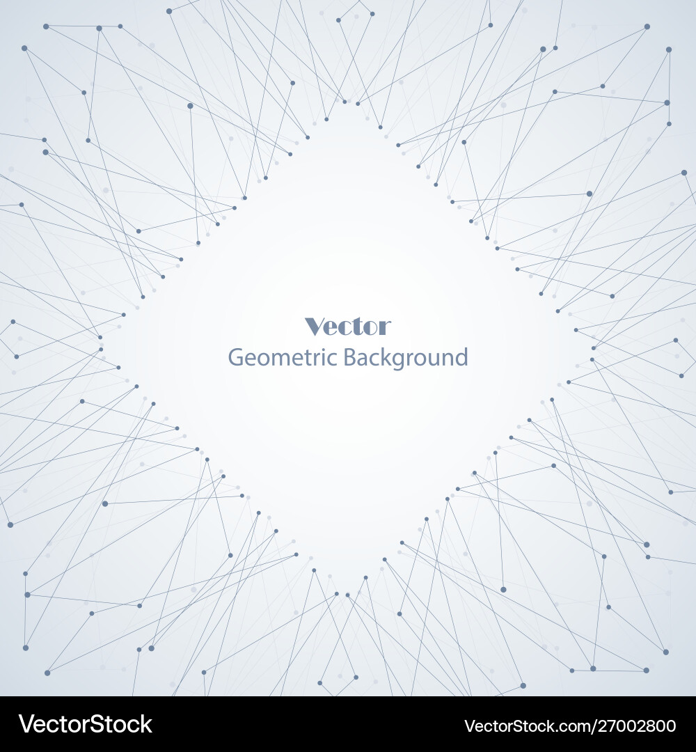 Connected Geometric Network Royalty Free Vector Image