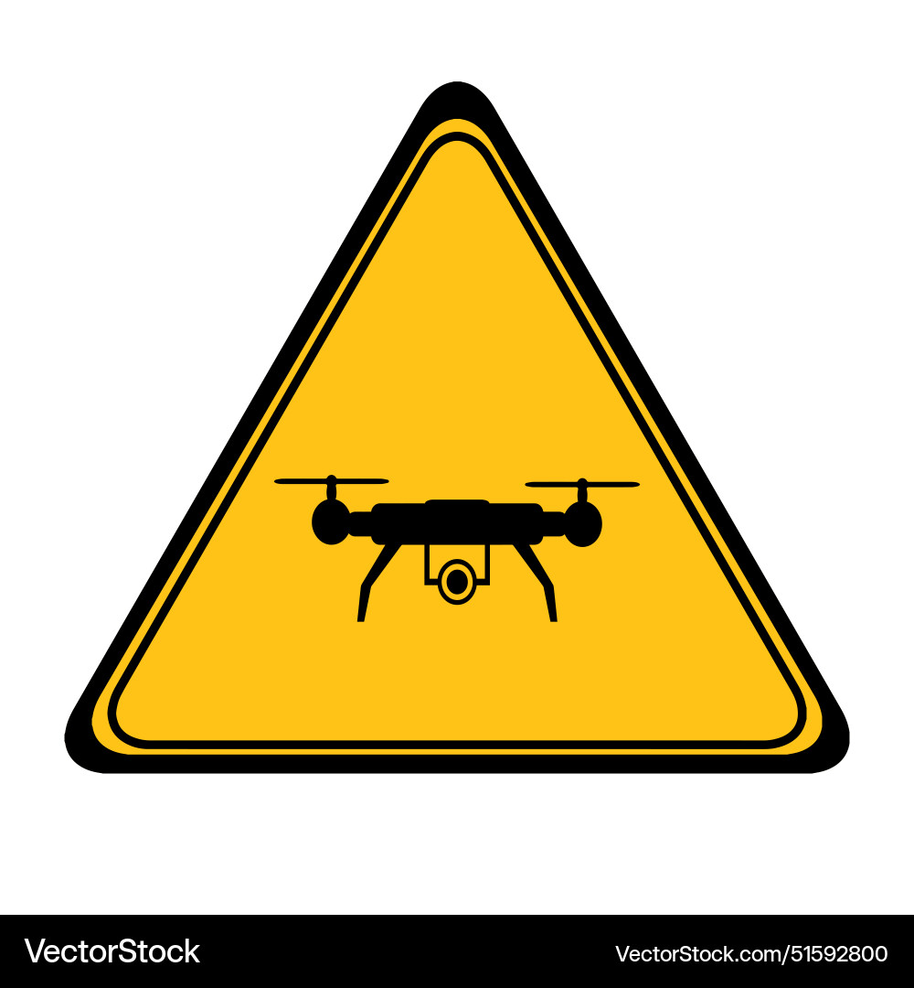 Drone zone sign on white background Royalty Free Vector